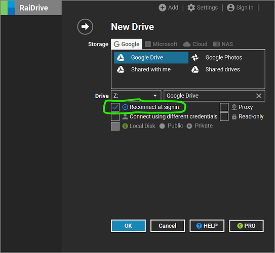 ProVersion with LocalDisk addon - Autostart and mount without login to Windows - (Serivce ...