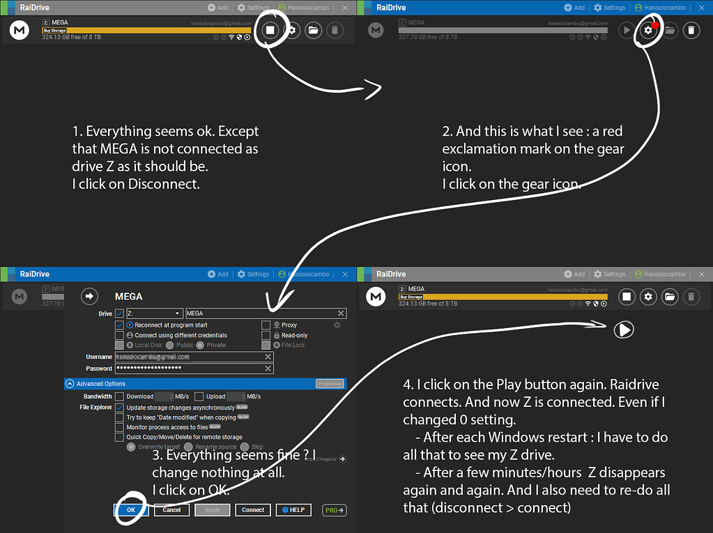[RESOLVED] MEGA disappears from Raidrive, Can't Sign in, Can't add ...